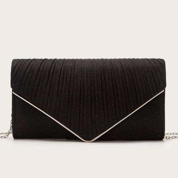 Bags | Luxe Black Party Evening Wedding Prom Clutch Box Bag | Poshmark